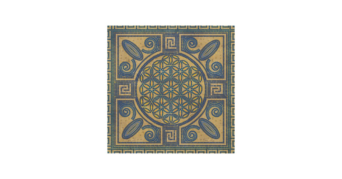 Flower of Life Mosaic Tile Ornament N1 Wood Wall Art | Zazzle