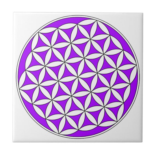 Flower of Life Purple Ceramic Tile | Zazzle.com
