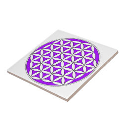 Flower of Life Purple Ceramic Tile | Zazzle