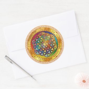 Flower of Life Sticker - ORIGINAL Design by Lilyas | Zazzle
