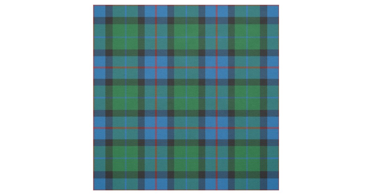 Flower Of Scotland Tartan Print Fabric | Zazzle