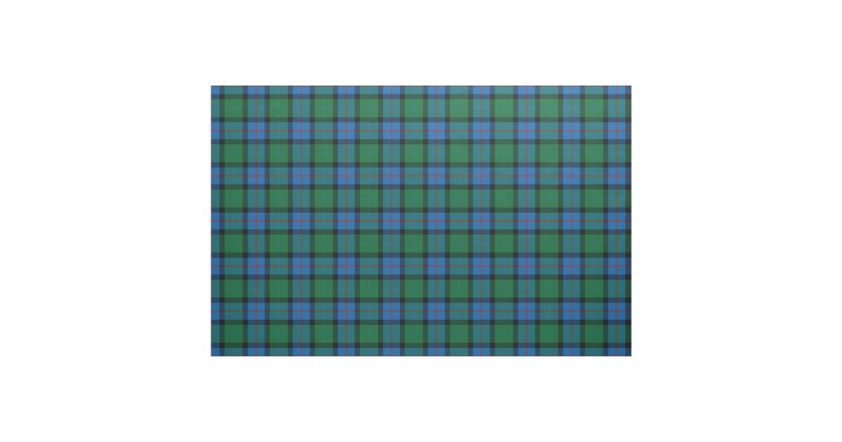 Flower Of Scotland Tartan Print Fabric | Zazzle