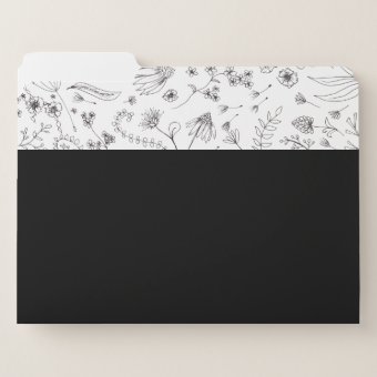 Flower Pattern Design File Folder | Zazzle