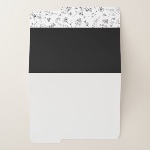 Flower Pattern Design File Folder | Zazzle