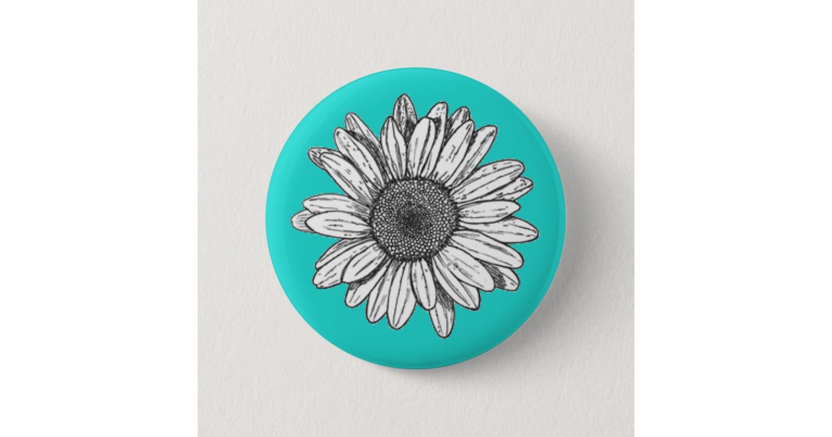 Flower Pin Back Button | Zazzle