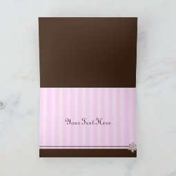 Flower Pink & Brown Thank You Card | Zazzle