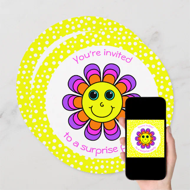 Flower Power Birthday Party Invitation | Zazzle