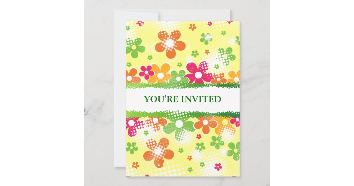 Flower Power invitation | Zazzle
