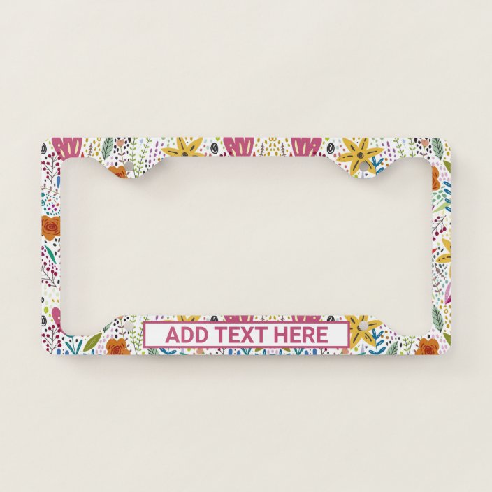 Flower Power Personalized License Plate Frame | Zazzle.com
