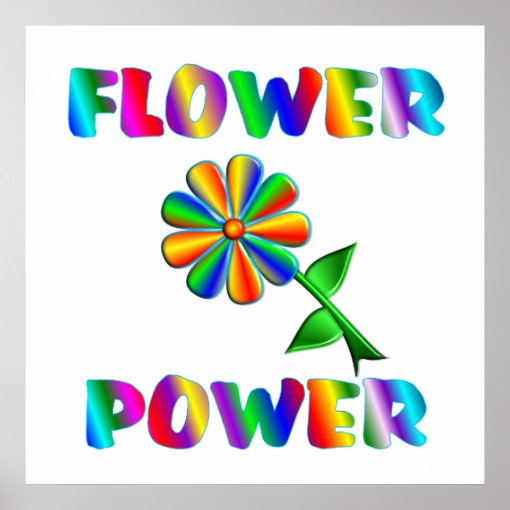 Flower Power Retro Poster | Zazzle