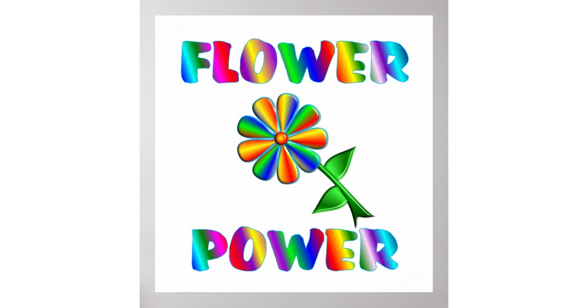 Flower Power Retro Poster | Zazzle