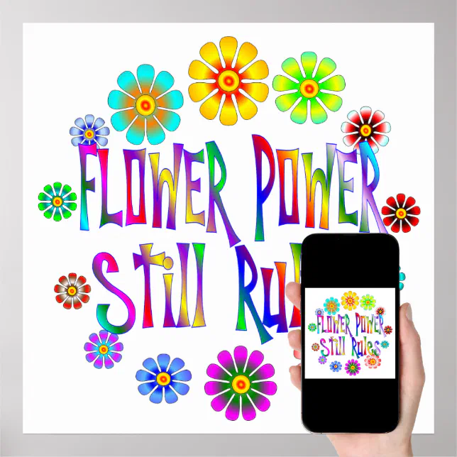 Flower Power Rules Poster | Zazzle