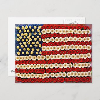 Flower Power US Banner Postcard | Zazzle