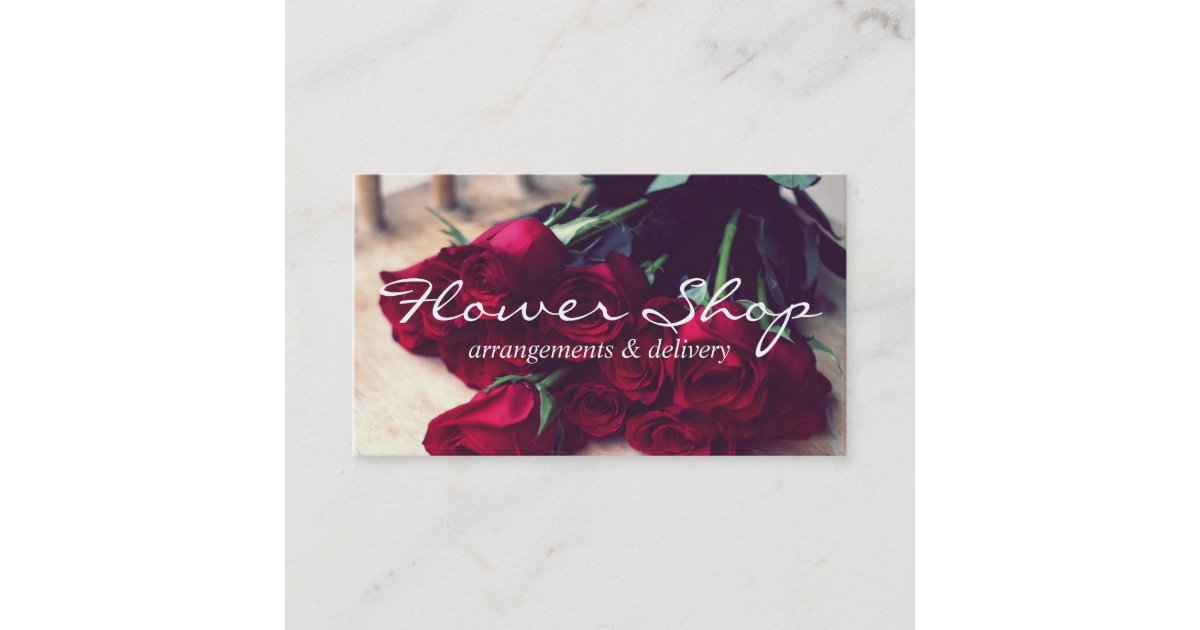 Flower Shop Delivery Florist Business Card | Zazzle.com