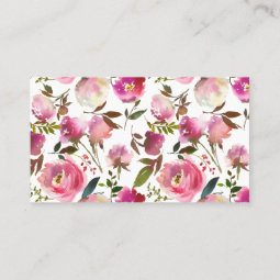Flower Shop | Florist Bouquet Message Business Card | Zazzle