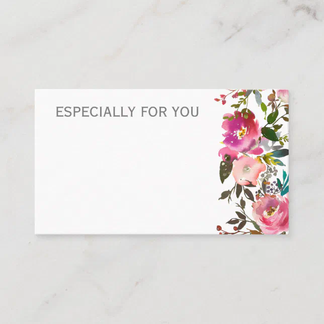 Flower Shop | Florist Bouquet Message Business Card | Zazzle