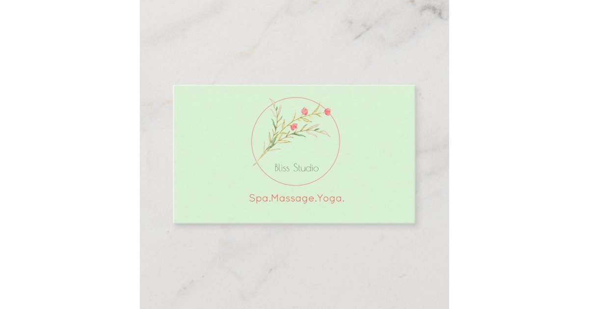 Flower Stem Business Card | Zazzle