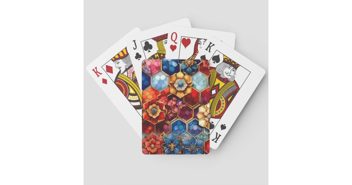 Flower Tessellations Poker Cards | Zazzle