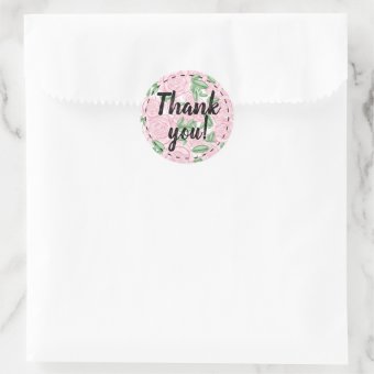 Flower Thank You Stickers - Thank You Card | Zazzle