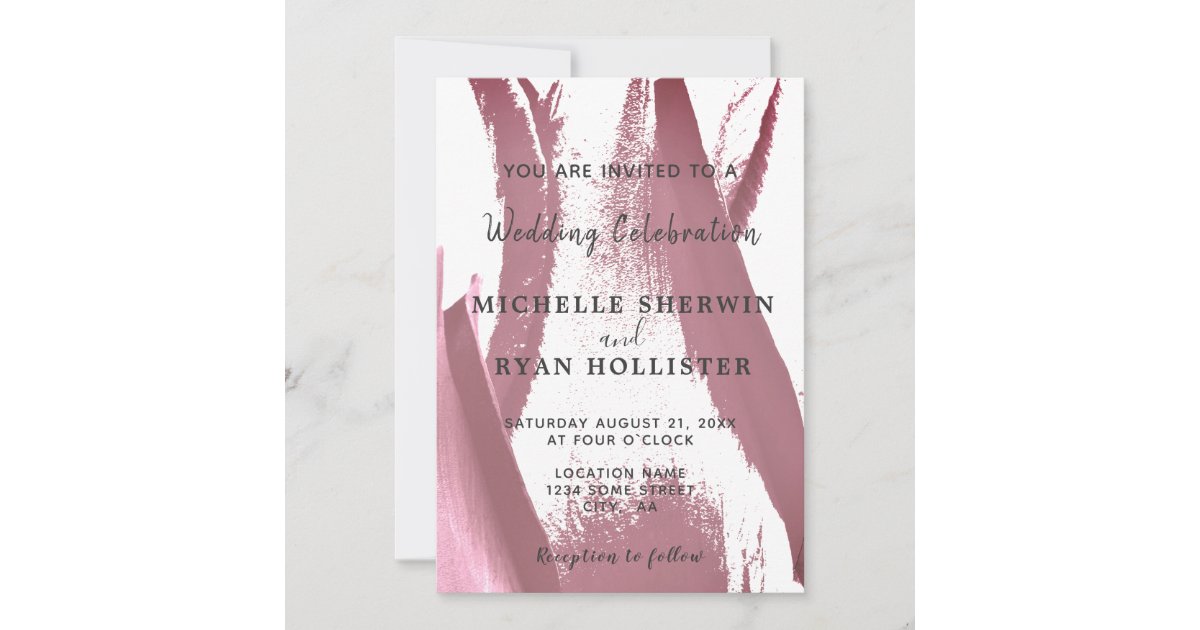 Flower Tulip Wedding Invitation Card | Zazzle