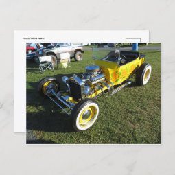 Flowered Hot Rod Postcard | Zazzle