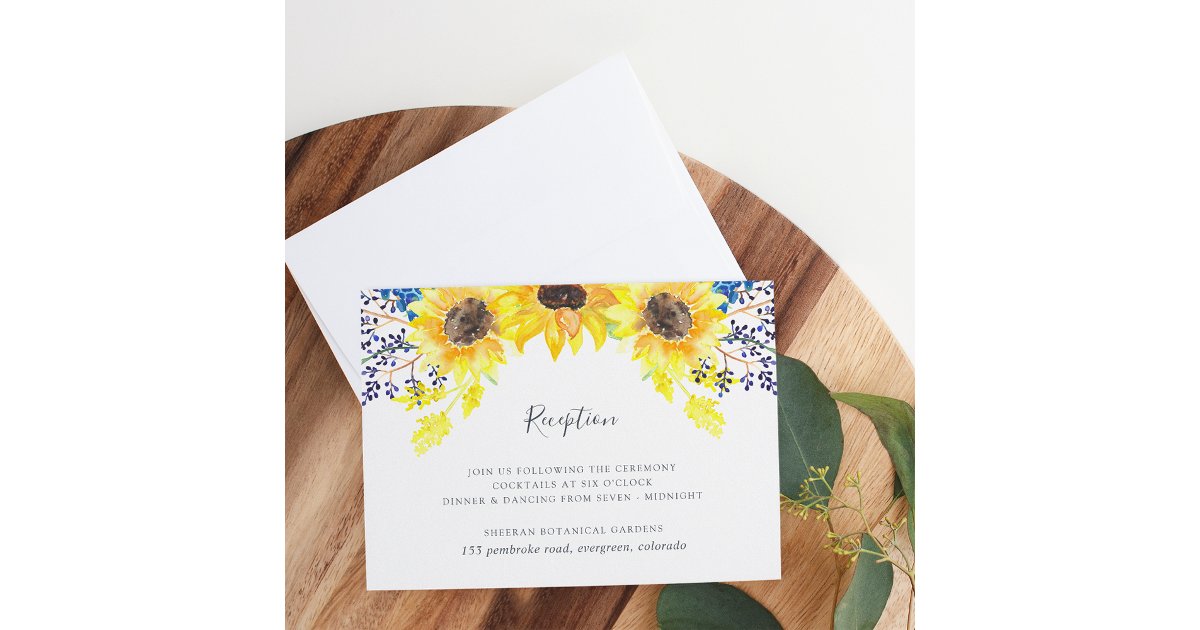 Flowerfields Reception Card | Zazzle