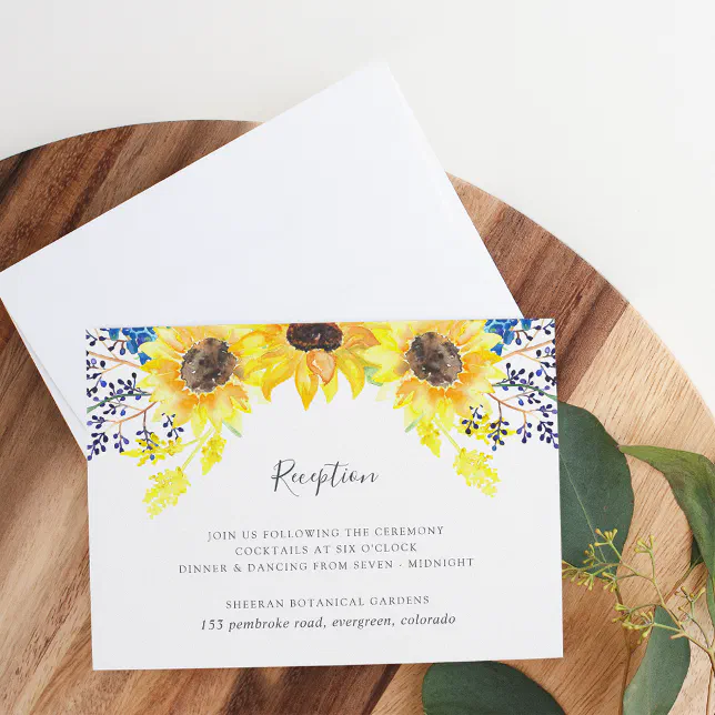 Flowerfields Reception Card | Zazzle