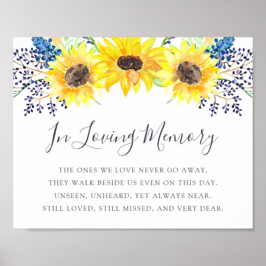 Flowerfields Wedding Memorial Sign | Zazzle.com