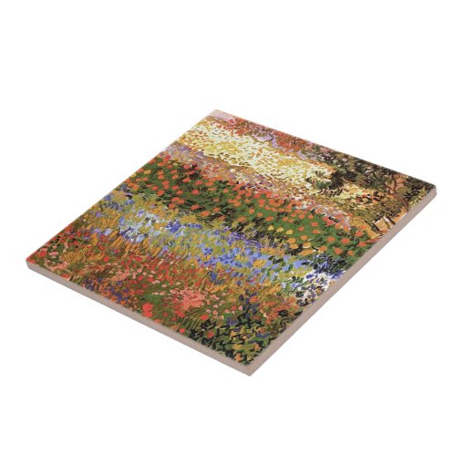 Flowering Garden,Vincent van Gogh. Ceramic Tile | Zazzle