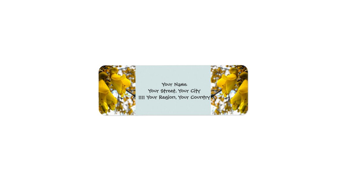 Flowering Kowhai Tree Label | Zazzle