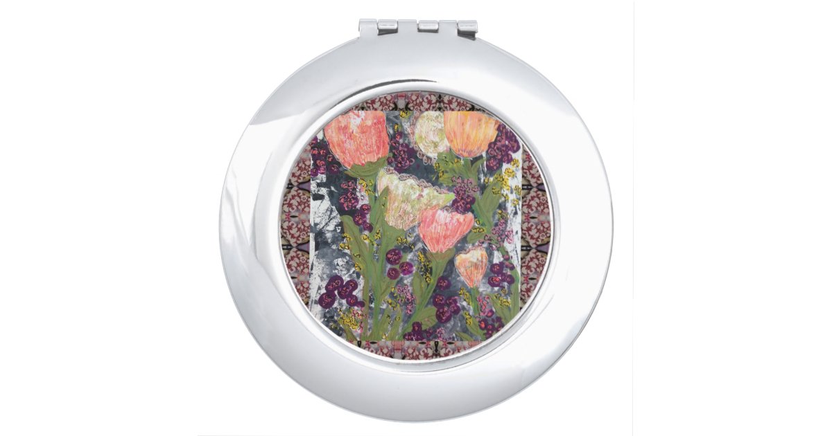 Flowers and Berries Compact Mirror | Zazzle
