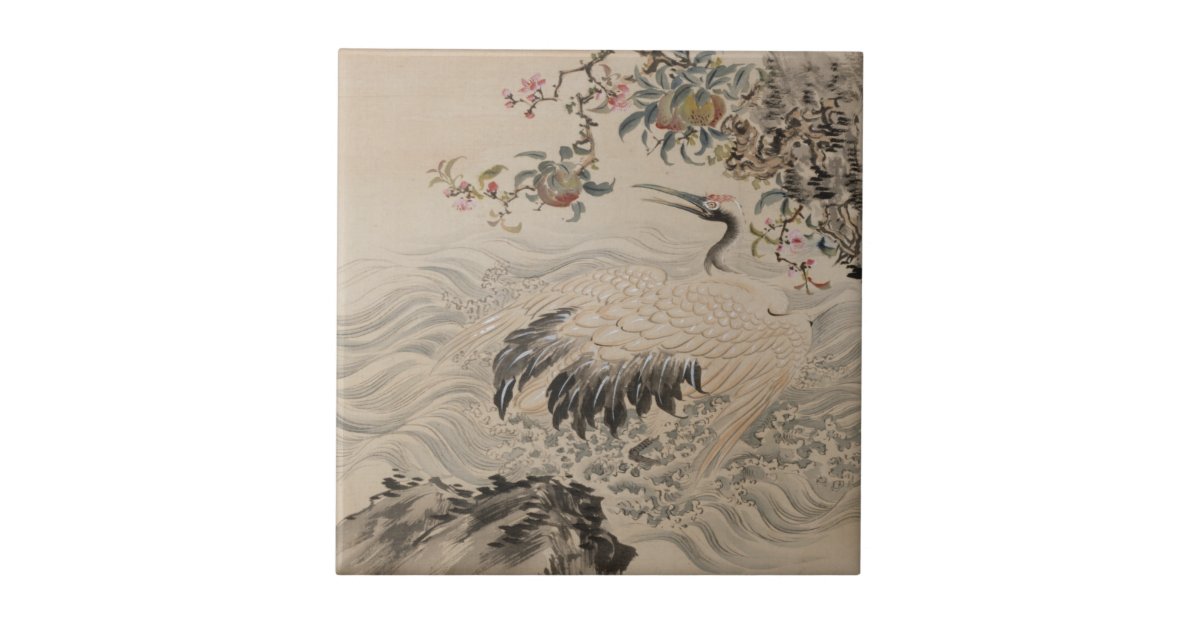 Flowers and Birds - Japanese (Edo Period) Tile | Zazzle