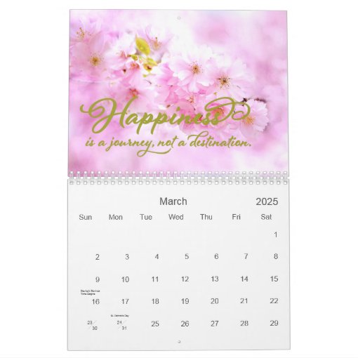 Flowers and Quotes Wall Calendar | Zazzle