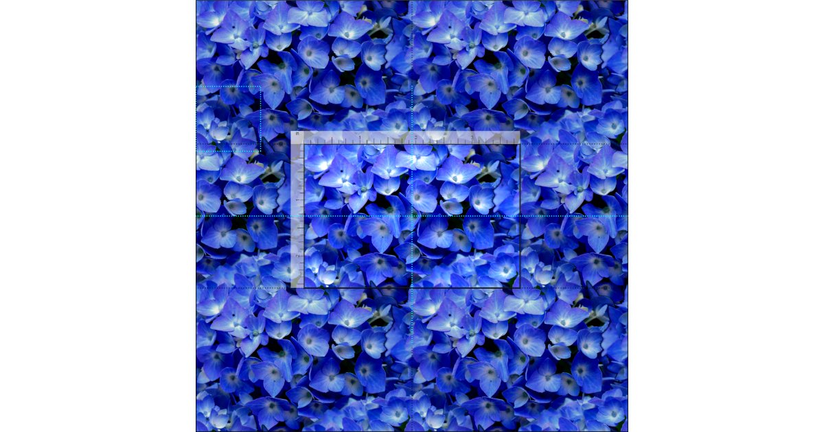 Flowers blue hydrangea plant pattern template fabric | Zazzle