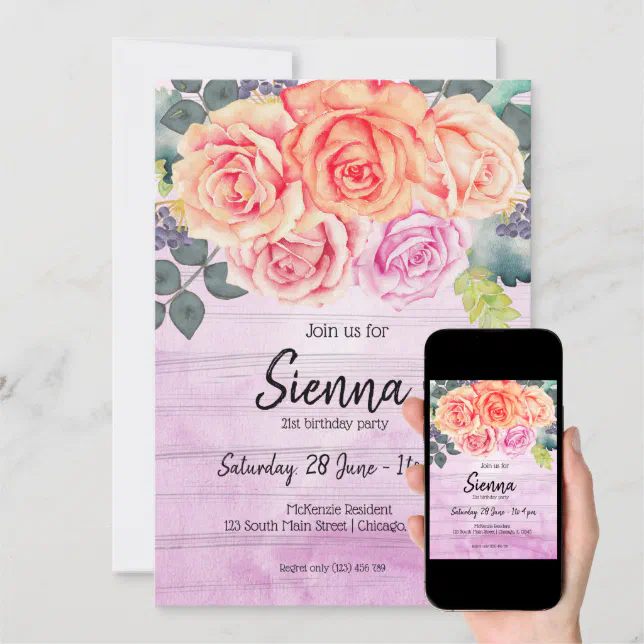 Flowers bouquet for all occasions invitation | Zazzle