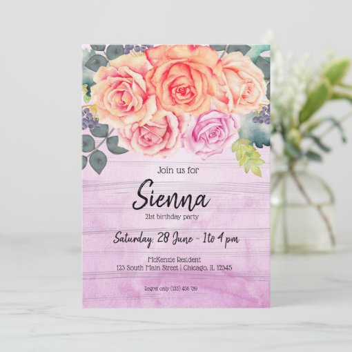 Flowers bouquet for all occasions invitation | Zazzle