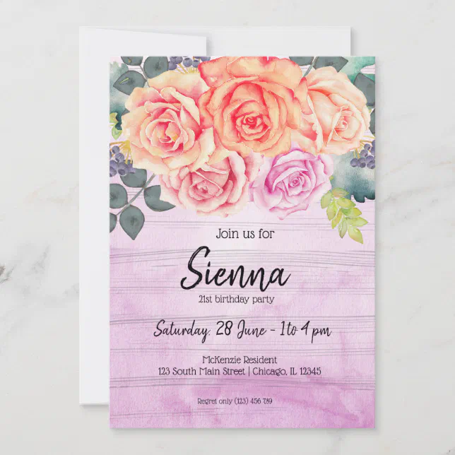 Flowers bouquet for all occasions invitation | Zazzle