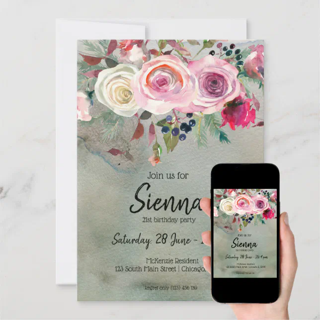 Flowers bouquet for all occassions invitation | Zazzle