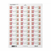 Flowers Bridal Shower Pink Rose Gold Return Label | Zazzle