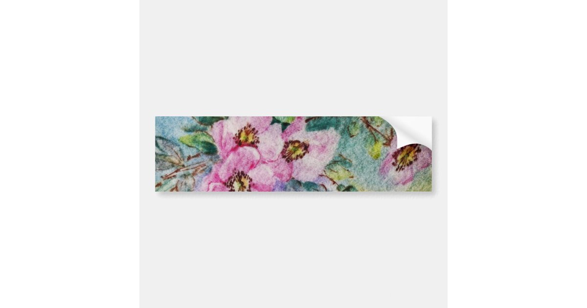 Flowers Bumper Sticker | Zazzle