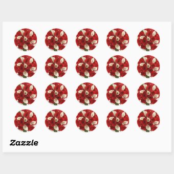 Flowers Classic Round Sticker | Zazzle