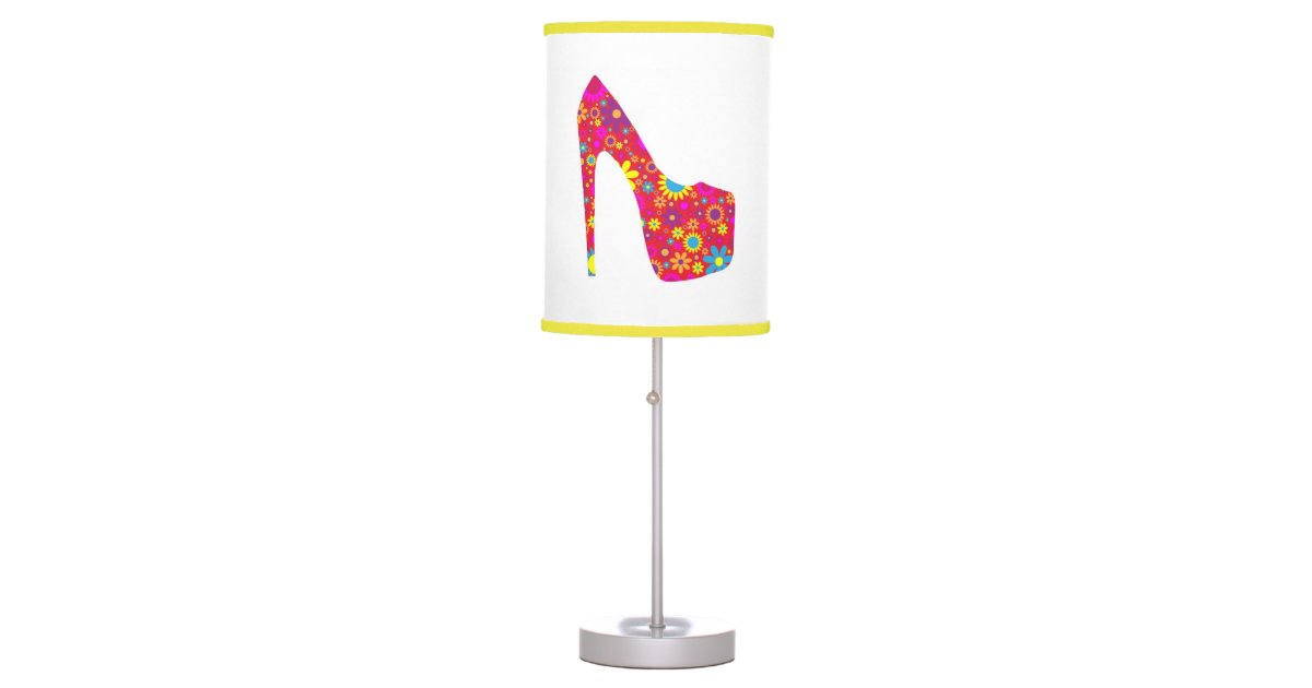 Flowers High Heel Shoe Table Lamp | Zazzle