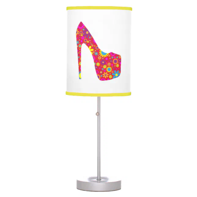 Flowers High Heel Shoe Table Lamp | Zazzle
