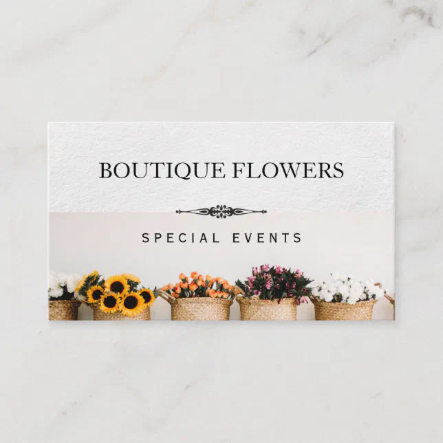 Flowers in Pots Business Card | Zazzle