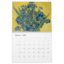 Flowers - Masterpiece Paintings of Famous Artists Calendar | Zazzle