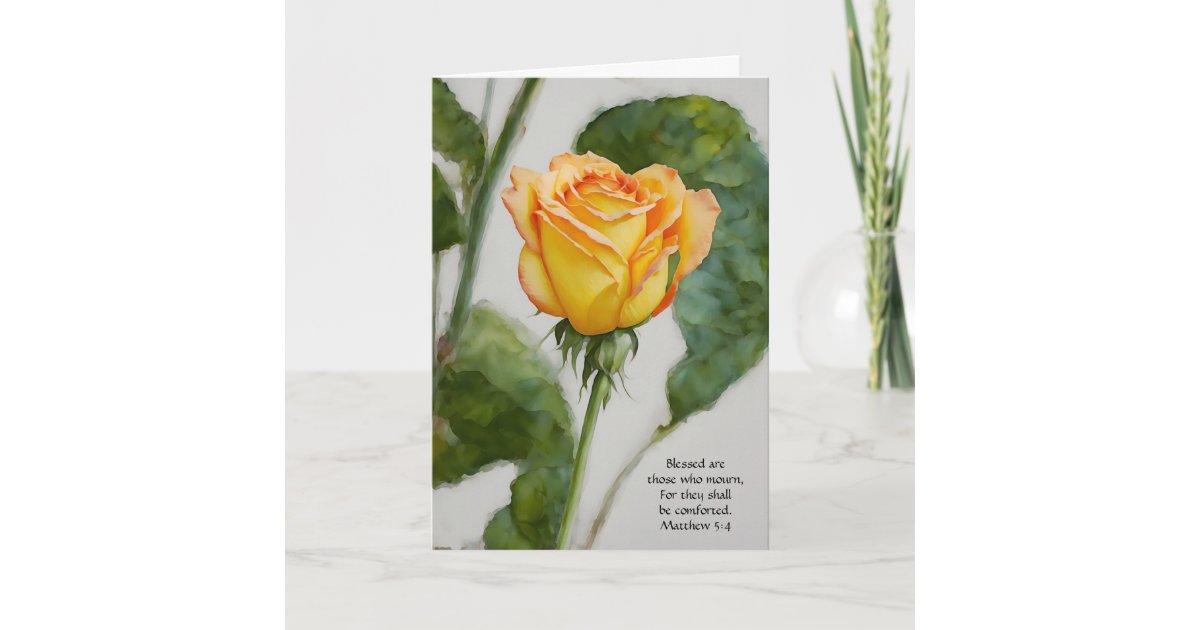 Flowers of Faith Rose Sympathy Card | Zazzle