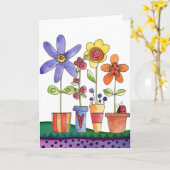 Flowers pots card | Zazzle