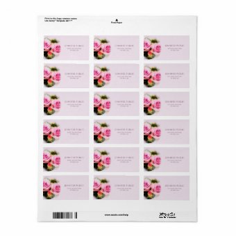 Flowers Roses Modern Design Floral Art Address Label | Zazzle