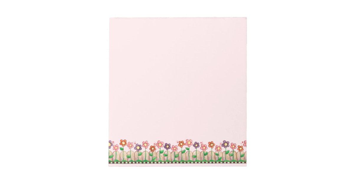 Flowery Border - Notepad | Zazzle