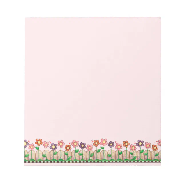Flowery Border - Notepad | Zazzle